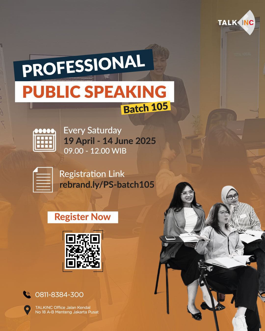 Professional Public Speaking Batch 105 - TALKINC PAYMENT